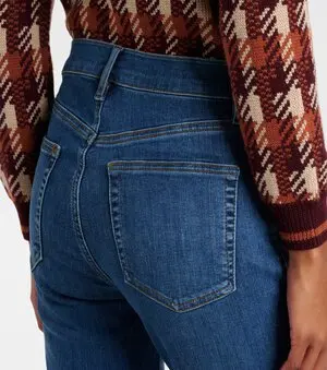 FRAME Le High Flare High-rise Flared Jeans - Blue