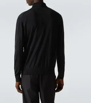 Zegna Wool Polo Shirt - Black