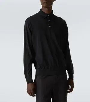 Zegna Wool Polo Shirt - Black