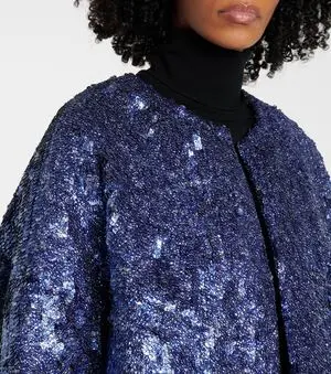 Dries Van Noten Sequined Jacket - Blue