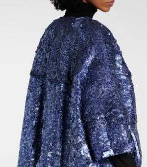 Dries Van Noten Sequined Jacket - Blue