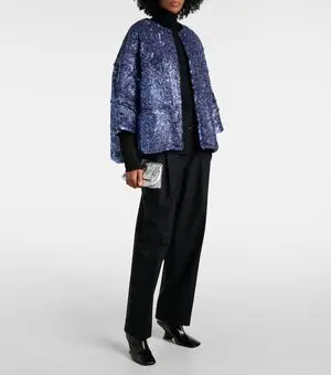Dries Van Noten Sequined Jacket - Blue