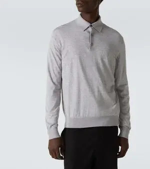 Zegna Wool Polo Shirt - Grey