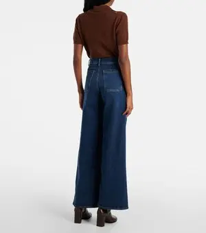FRAME Le Slim Palazzo High-rise Wide-leg Jeans