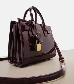 Saint Laurent Sac De Jour Nano Tote Bag - Burgundy