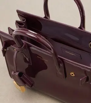 Saint Laurent Sac De Jour Nano Tote Bag - Burgundy