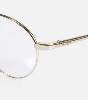Loewe Slim Round Eyeglasses In Shiny Light