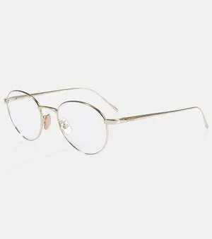 Loewe Slim Round Eyeglasses In Shiny Light