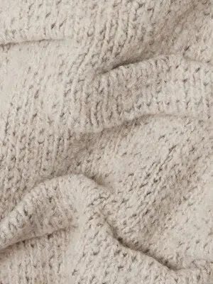 Loro Piana Gathered Mélange Wool Sweater