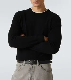 Zegna Cashmere Crew Neck Sweater - Black