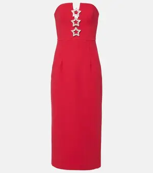 Rebecca Vallance Akari Embellished Strapless Midi Dress
