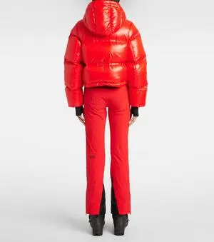 Aztech Mountain Minnie Nuke Suit Down Ski Jacket - Red