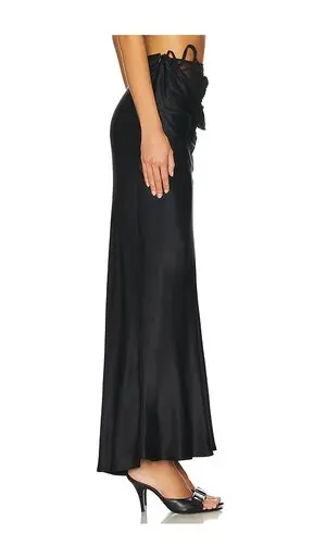 MARRKNULL Vine Flowers Long Skirt