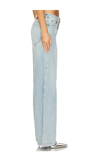 MARRKNULL Hollow Out Wide Leg Jeans - Denim-light