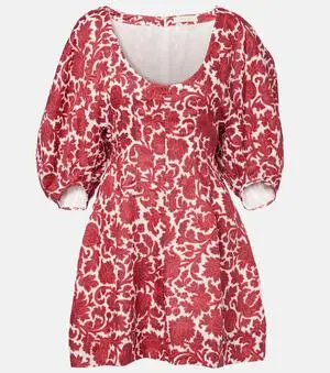 Faithfull The Brand Raynara Floral Linen Mini Dress