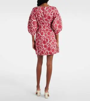 Faithfull The Brand Raynara Floral Linen Mini Dress