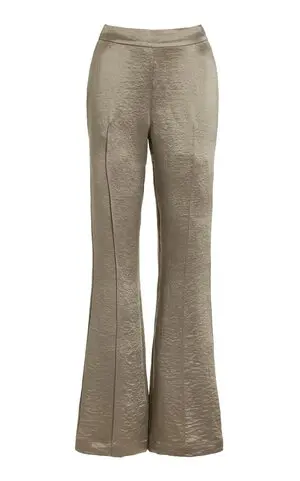 USISI SISTER Georgia Satin Trousers - Silver