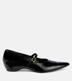 Khaite Patent Leather Mary Jane Flats