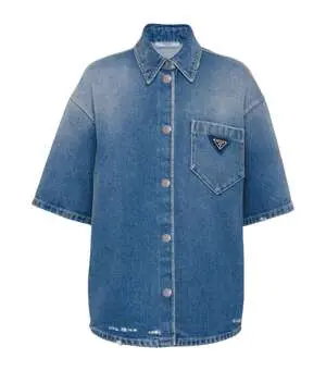 Prada Denim Logo Shirt