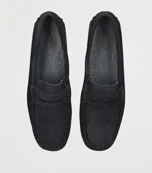 PAPOUELLI Suede Felix Loafers - Navy