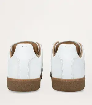 MAISON MARGIELA Leather Paint-detail Replica Sneakers - White