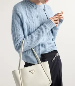Prada Cashmere Cable-knit Cardigan
