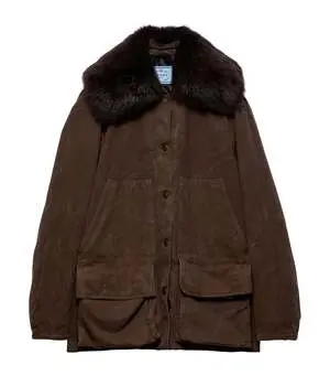 Prada Shearling-trim Barn Jacket