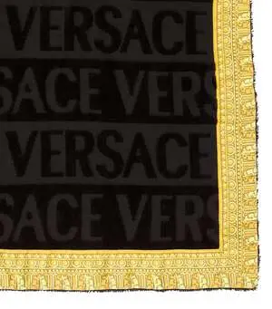 Versace Baroque Bath Mat - Black