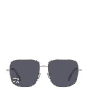 Celine Celine Rhinestone Triomphe Sunglasses Grey