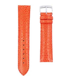 JEAN ROUSSEAU Classic Lizard Watch Strap - Orange