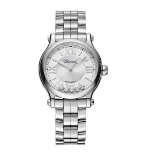 Chopard Happy Sport Automatic Watch With Diamonds - Silver
