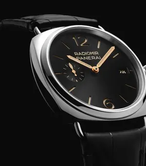 Panerai Stainless Steel Cushion Strap Watch