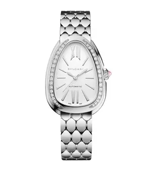 BVLGARI Stainless Steel And Diamond Serpenti Seduttori Watch - Silver