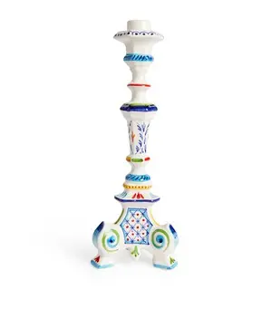 LES-OTTOMANS Turquerie Candlestick Holder - Blue