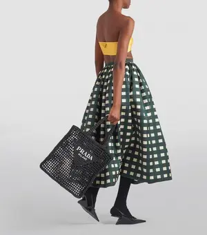 Prada Crochet Tote Bag - Black