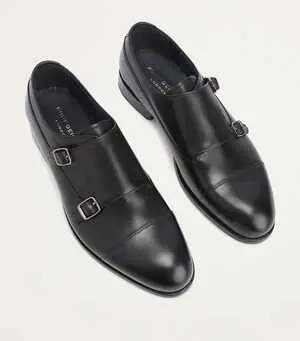 Kurt Geiger Sloane Leather Monk Shoes - Black