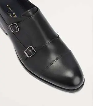 Kurt Geiger Sloane Leather Monk Shoes - Black