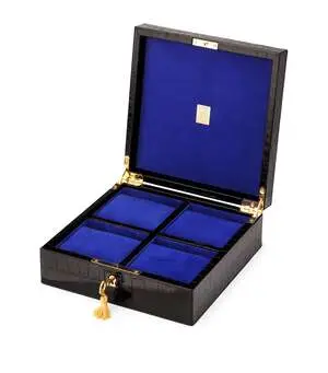 ASPINAL OF LONDON Croc-embossed Leather Watch Roll