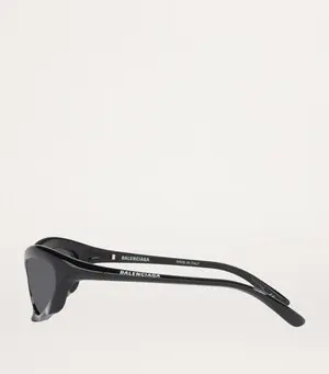 Balenciaga Rectangle Bat Bb0229s Sunglasses - Black