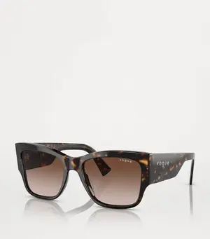 VOGUE Acetate Tortoiseshell D-frame Sunglasses