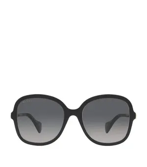 Gucci Acetate Oversized Sunglasses - Black