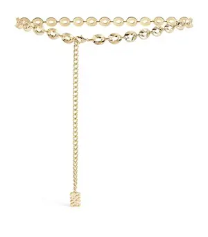 Sandro Sandro Paris Monogram Chain Belt Beige