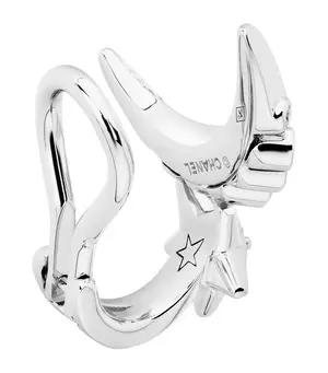 Chanel Comète Lune Single Earring - Silver