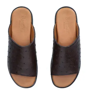 BROTINI Ostrich Leather Slides