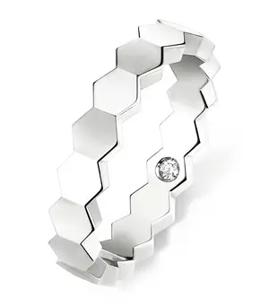 CHAUMET White Gold And Diamond Bee Ring - Silver