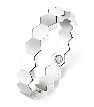CHAUMET White Gold And Diamond Bee Ring - Silver