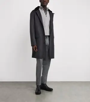 Agnona Cashmere Quarter-zip Sweater - Grey