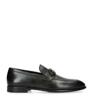 FERRAGAMO Foster Gancho Loafers - Black