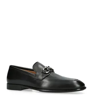 FERRAGAMO Foster Gancho Loafers - Black