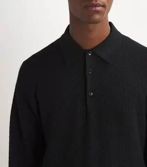 Brioni Cotton-cashmere-silk Collared Sweater - Black